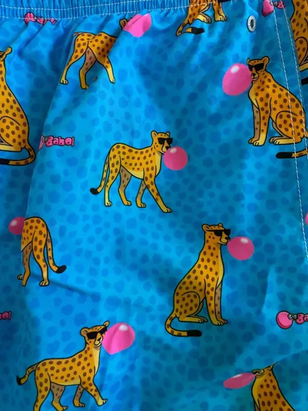 MC2 SAINT BARTH Cheetah Print Drawstring Swim Shorts