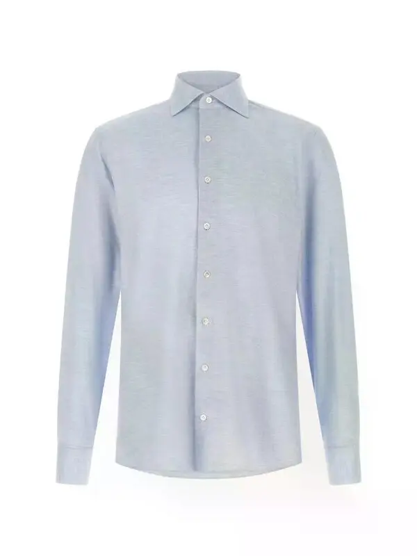 BORRIELLO NAPOLI Melange-effect Shirt - Blue