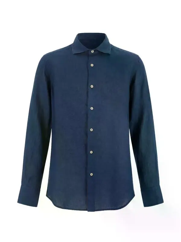 MC2 SAINT BARTH Linen Shirt - Blue