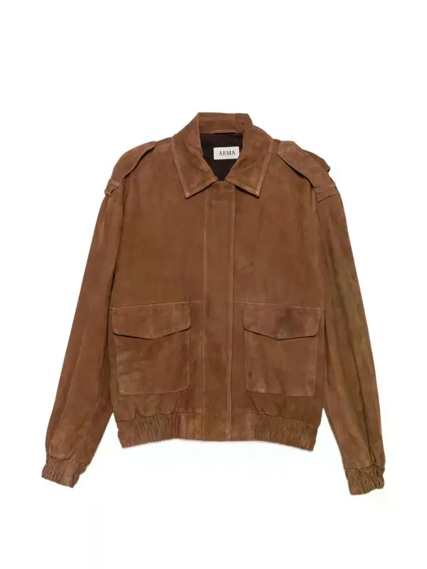 ARMA Halti Suede Epaulette Jacket - Brown