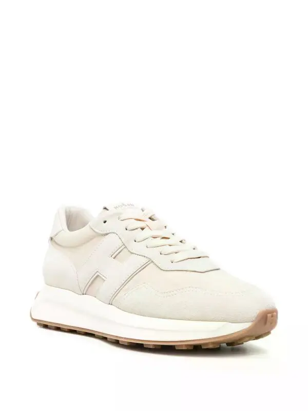 Hogan H641 Logo-patch Sneakers - Neutrals