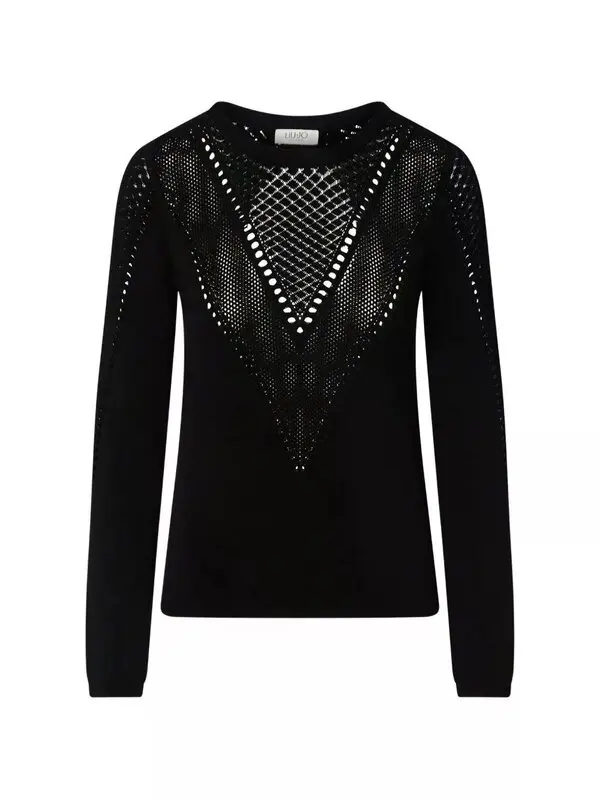 Liu Jo Knit Top With Cut-out - Black