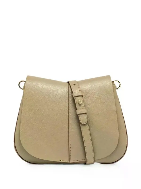 GIANNI CHIARINI Medium Helena Round Leather Shoulder Bag - Neutrals