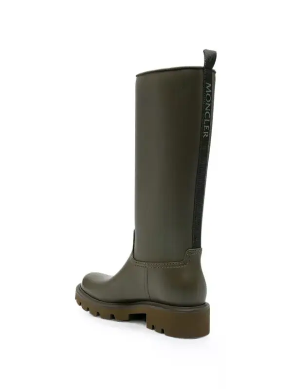 Moncler Kickstream Logo-patch Boots - Green