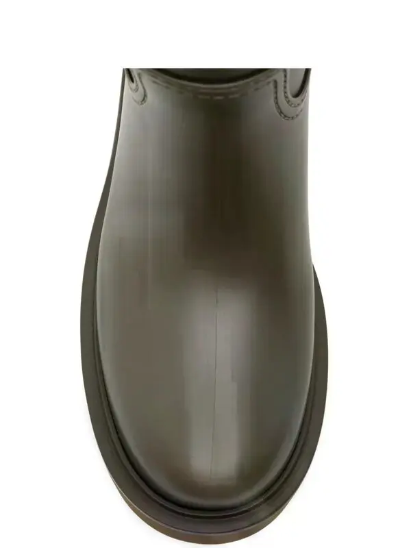 Moncler Kickstream Logo-patch Boots - Green