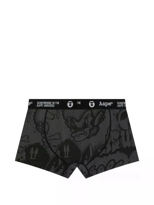 AAPE BY *A BATHING APE Moonface Graffiti-print Boxers