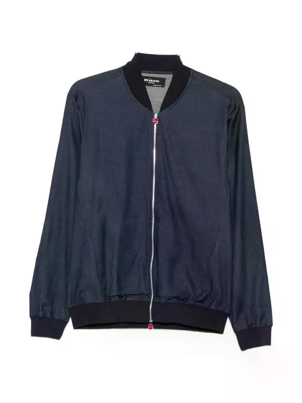 Kiton Zip-up Bomber Jacket - Blue