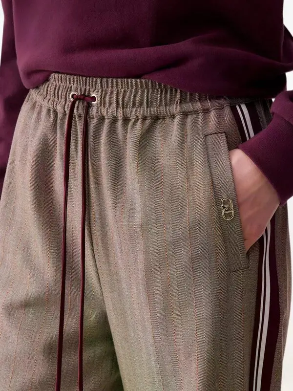 Liu Jo Pinstriped Drawstring Track Pants