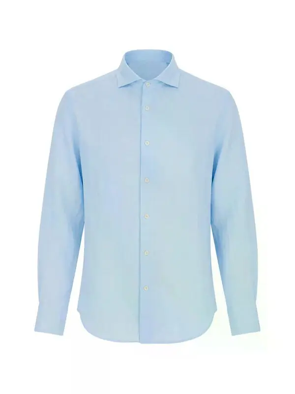 MC2 SAINT BARTH Pamplona Linen Long-sleeve Shirt - Blue
