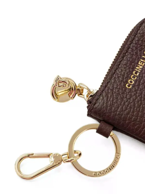 COCCINELLE C-me Softy Pebbled Leather Keyring - Brown