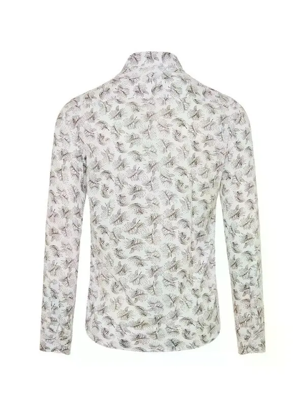 SONRISA Palm Leaf-print Long-sleeve Shirt - White