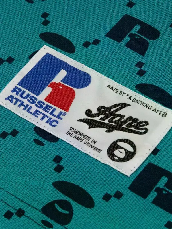 AAPE BY *A BATHING APE X Russell Athletic Logo-patterned T-shirt
