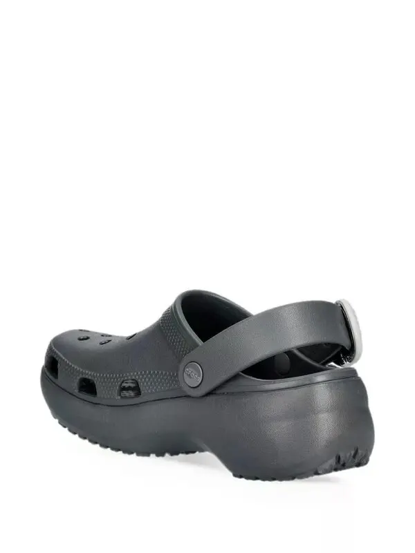 CROCS Platform Dipped Buckle Platform Mules