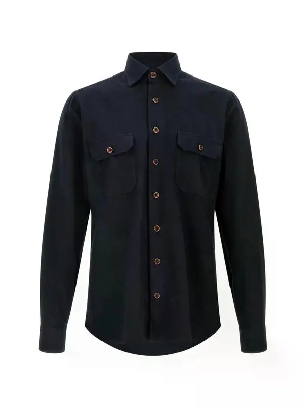 BORRIELLO NAPOLI Flap-pocket Shirt - Blue