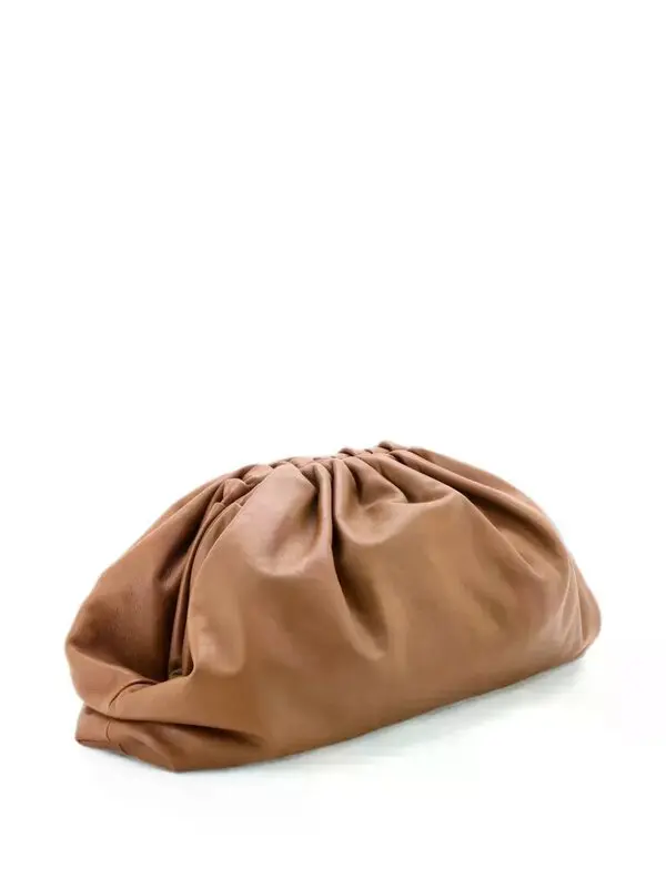 Bottega Veneta The Pouch Leather Clutch Bag - Brown