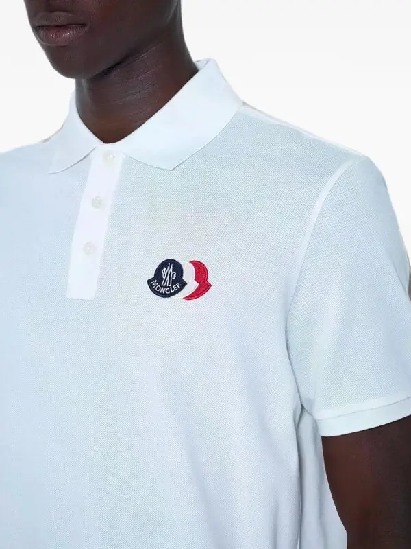 Moncler Logo-patch Piqué Polo Shirt