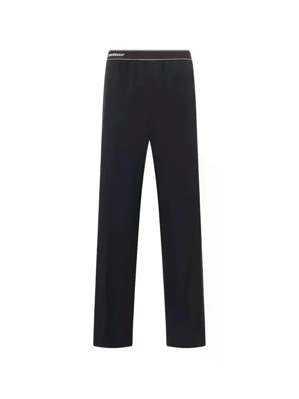 Casablanca Logo-waistband Tailored Trousers - Black