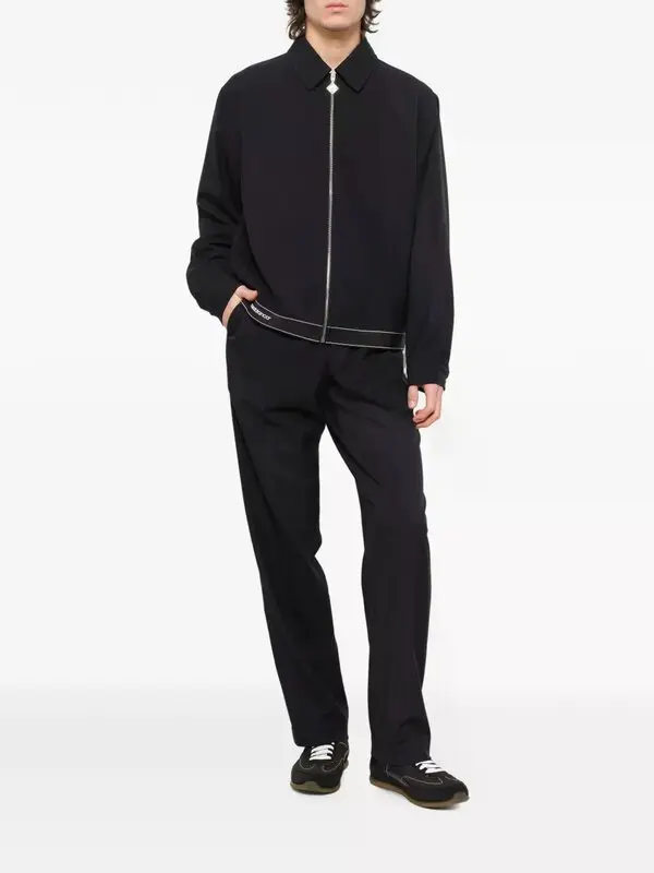 Casablanca Logo-waistband Tailored Trousers - Black