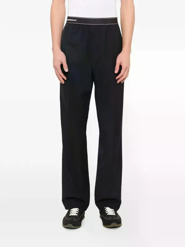 Casablanca Logo-waistband Tailored Trousers - Black