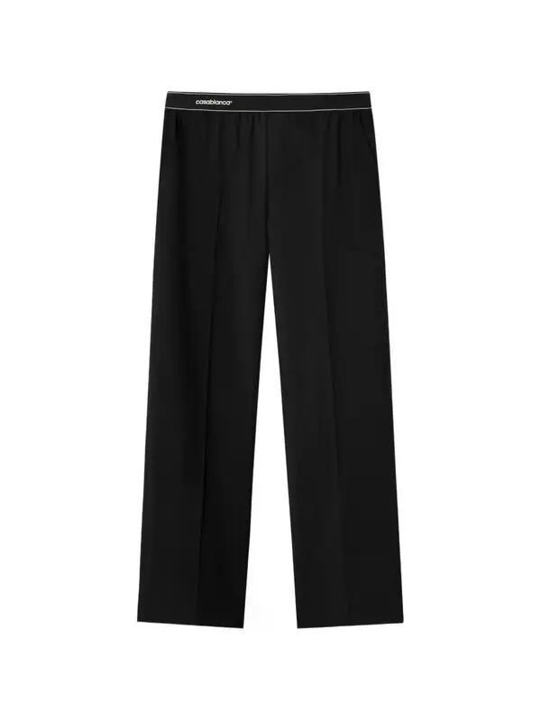 Casablanca Logo-waistband Tailored Trousers - Black