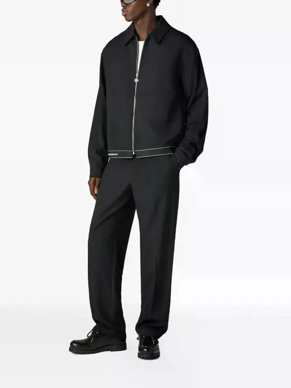 Casablanca Logo-waistband Tailored Trousers - Black