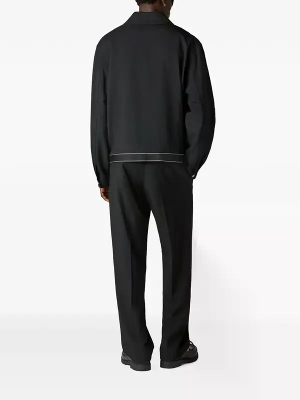 Casablanca Logo-waistband Tailored Trousers - Black