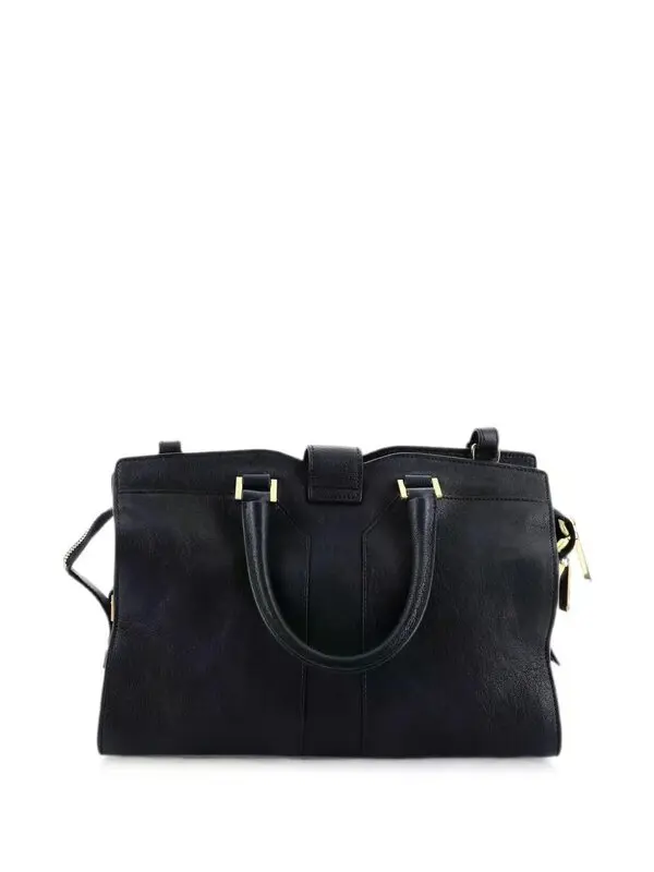 Saint Laurent Chyc Cabas Leather Small Satchel - Blue