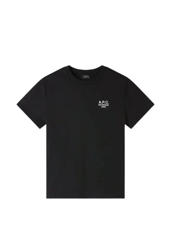 A.p.c. Rue Madame Embroidered T-shirt - Black