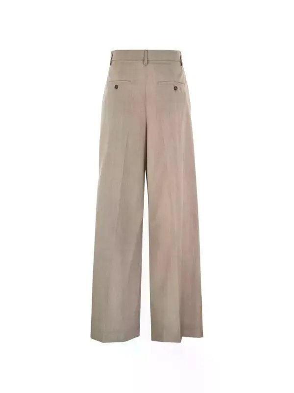 Max Mara Ovvio Belt-loops Tailored Trousers - Grey