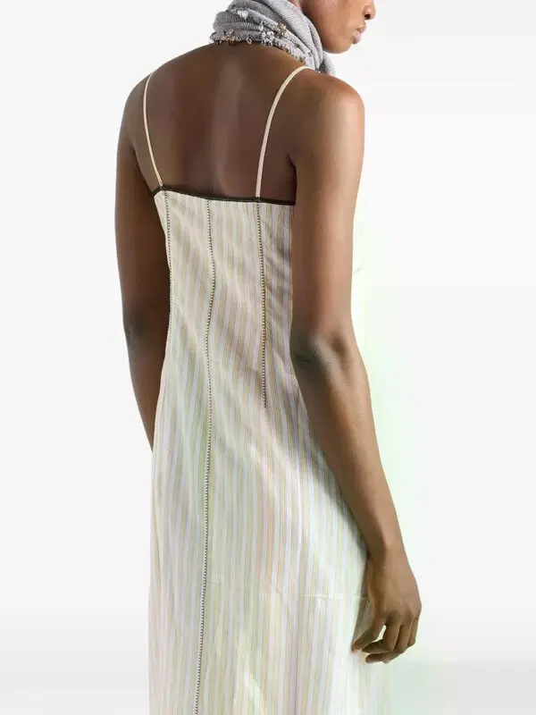 Prada Striped Dress With Bow