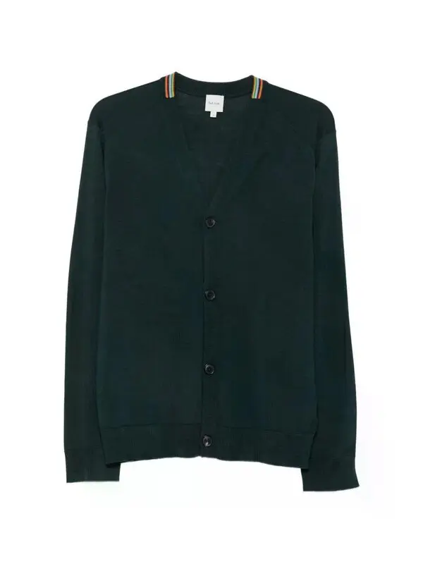 Paul Smith Merino Wool V-neck Cardigan - Green