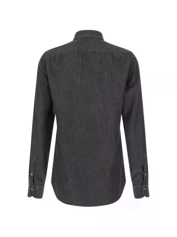 BORRIELLO NAPOLI Cotton Denim Shirt - Grey