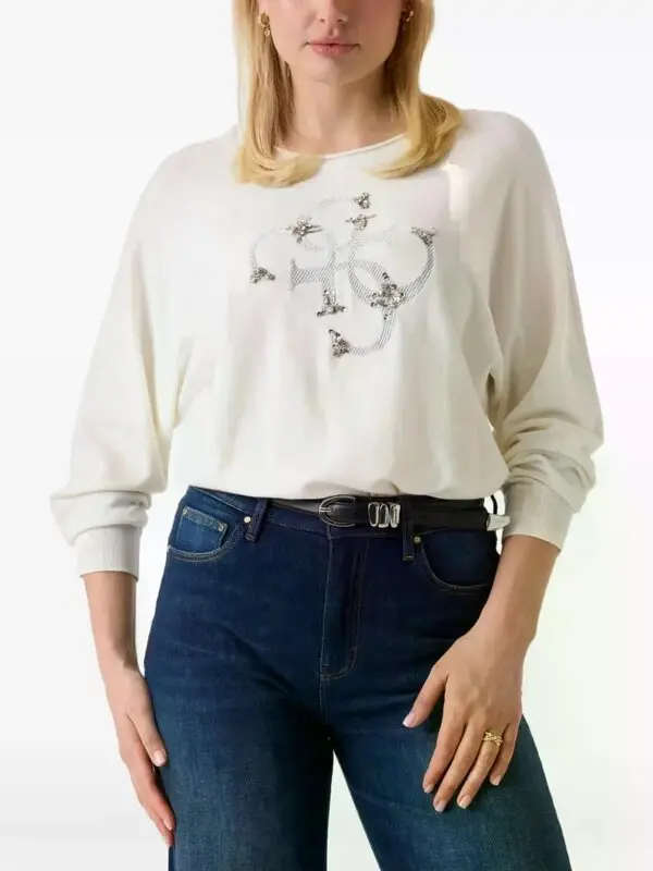 Guess Embellished Logo T-shirt - White