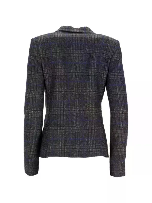 Theory Plaid Single-breasted Blazer