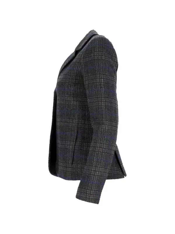 Theory Plaid Single-breasted Blazer
