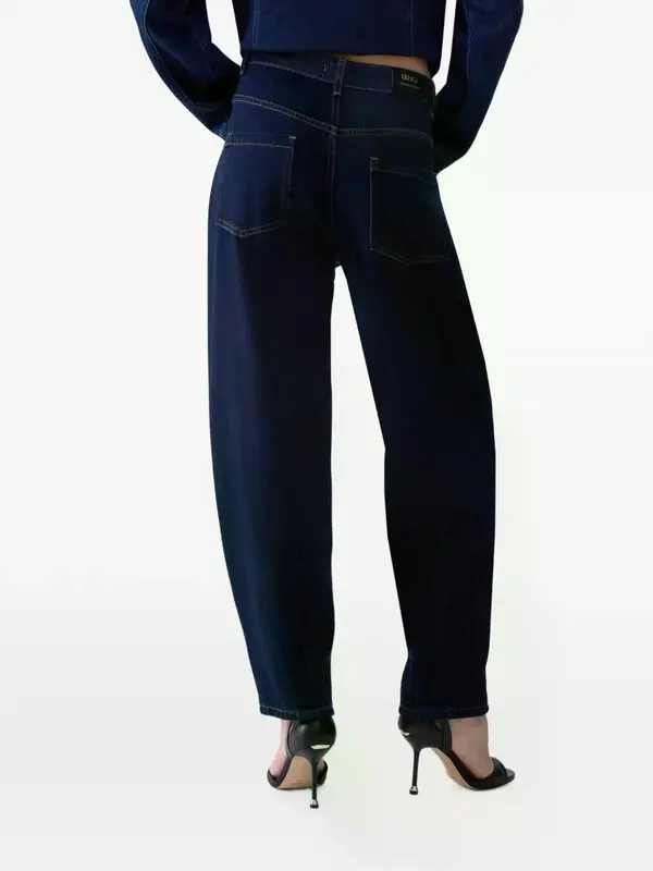 Liu Jo High-waisted Jeans With Rhinestone Embellishments