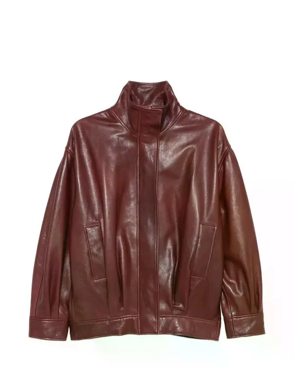 ARMA Paula Zip-up Leather Jacket - Red