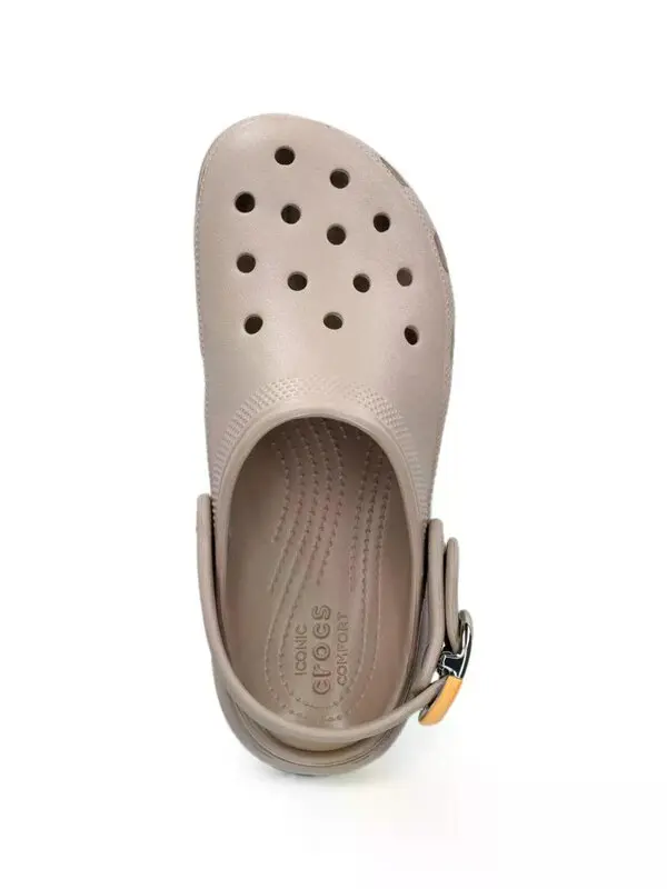 CROCS Platform Dipped Buckle Slingback Mules