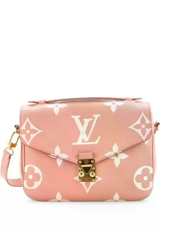 LOUIS VUITTON Pochette Metis Bicolor Monogram Empreinte Giant Crossbody Bag - Pink