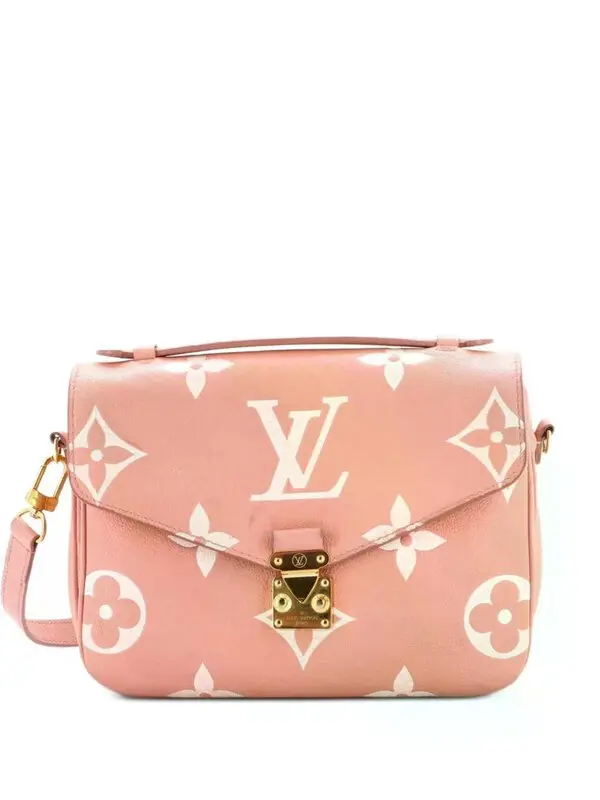 LOUIS VUITTON Pochette Metis Monogram Empreinte Giant Crossbody Bag - Pink