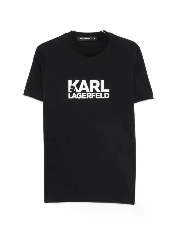 Karl Lagerfeld Logo-print Cotton T-shirt - Black