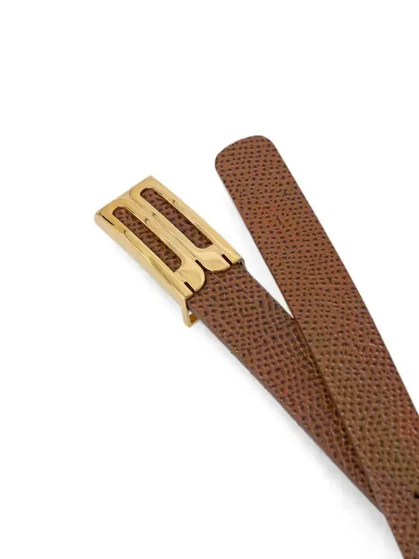 Victoria Beckham Logo-plaque Grained Leather Belt