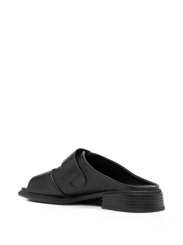 SERGIO MORETTI FIRENZE Leather Turn-lock Sandals