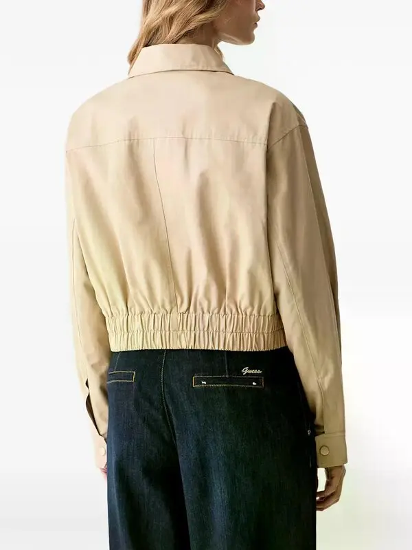 Guess Elasticated-waistband Flap-pocket Jacket