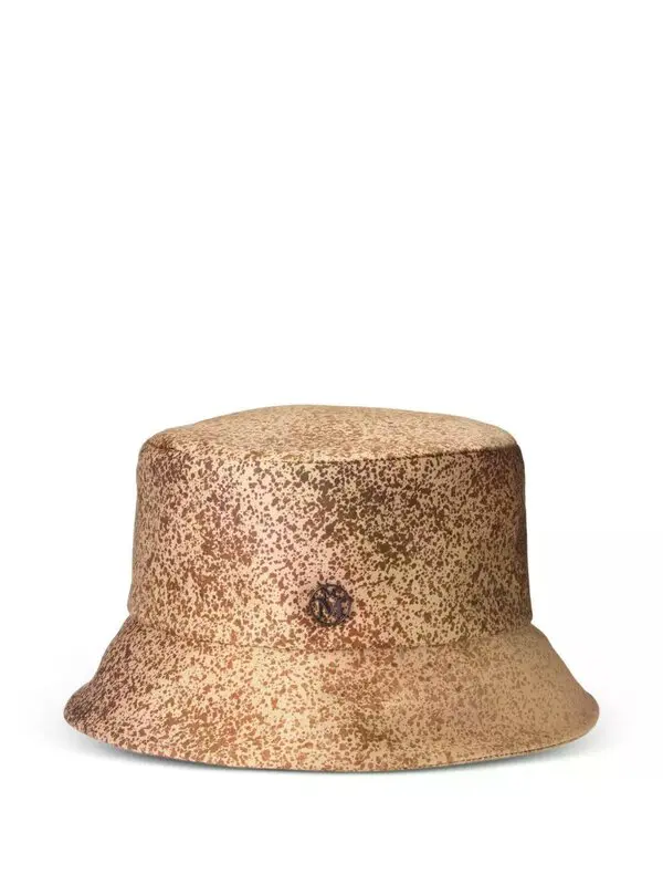 MAISON MICHEL Axel Splatter-print Bucket Hat - Neutrals