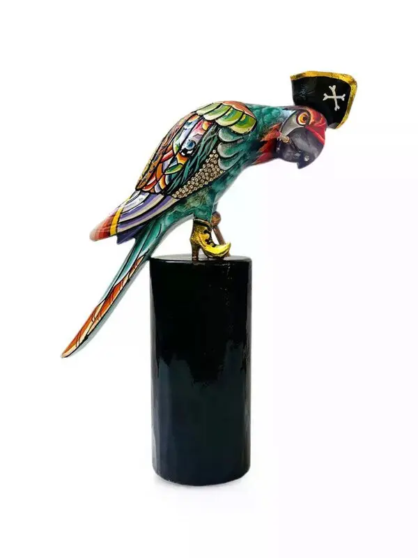 TOMS DRAG Captain Jack S. Parrot Figurine - Green