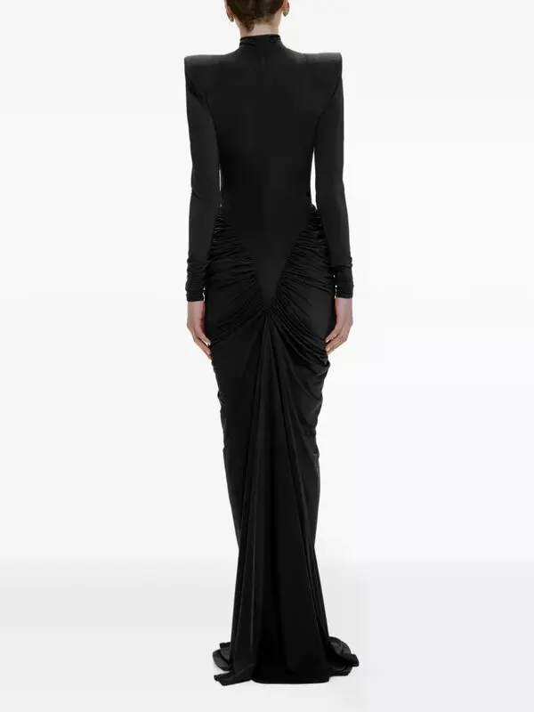 V:PM ATELIER Adwa Ruched Maxi Dress - Black