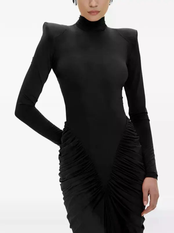 V:PM ATELIER Adwa Ruched Maxi Dress - Black