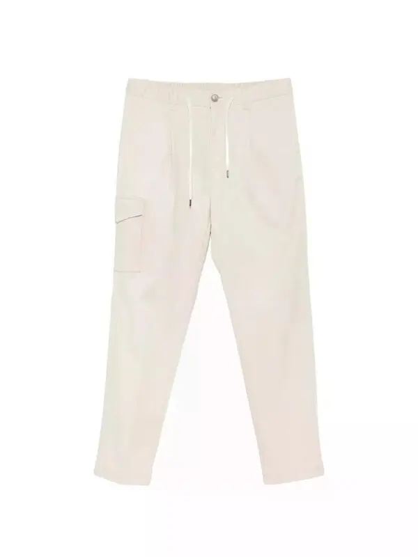 Herno Drawstring Waistband Cargo Pockets Trousers - Neutrals