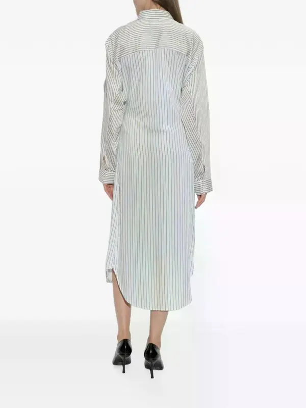 DIESEL® Striped Tie-front Shirt Dress